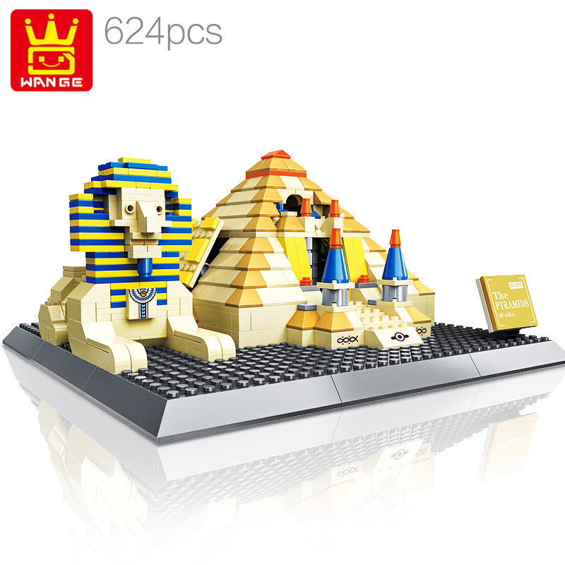 WANGE Famous Architecture Pyramids of Giza, Egypt DIY Building Blocks ...