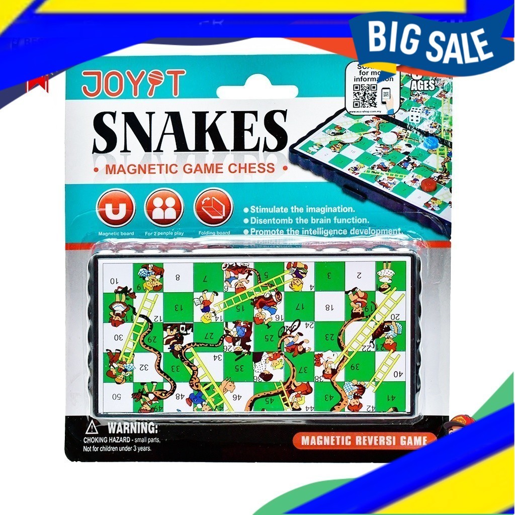 Dam Ular Magnet, Snakes Magnetic Game Chess, Game Ular | Shopee Malaysia