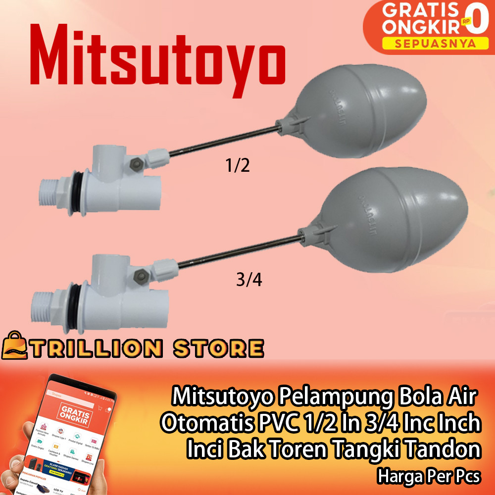 Mitsutoyo PVC 1/2" 3/4" In Float 1/2 3/4 Inch Inch Reservoir Size Tank ...
