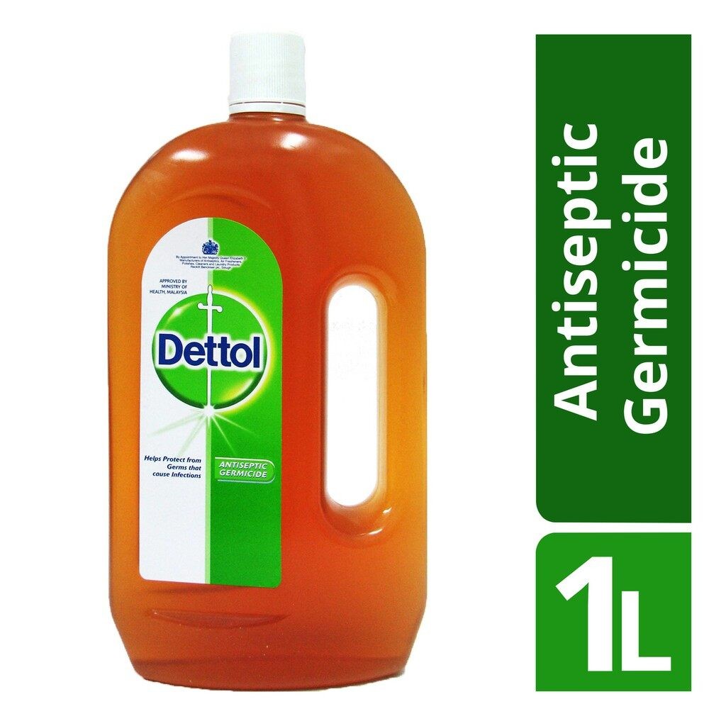 Dettol Antiseptic Brown Liquid (ASL) 1L 750ml Dettol Disinfectant ...