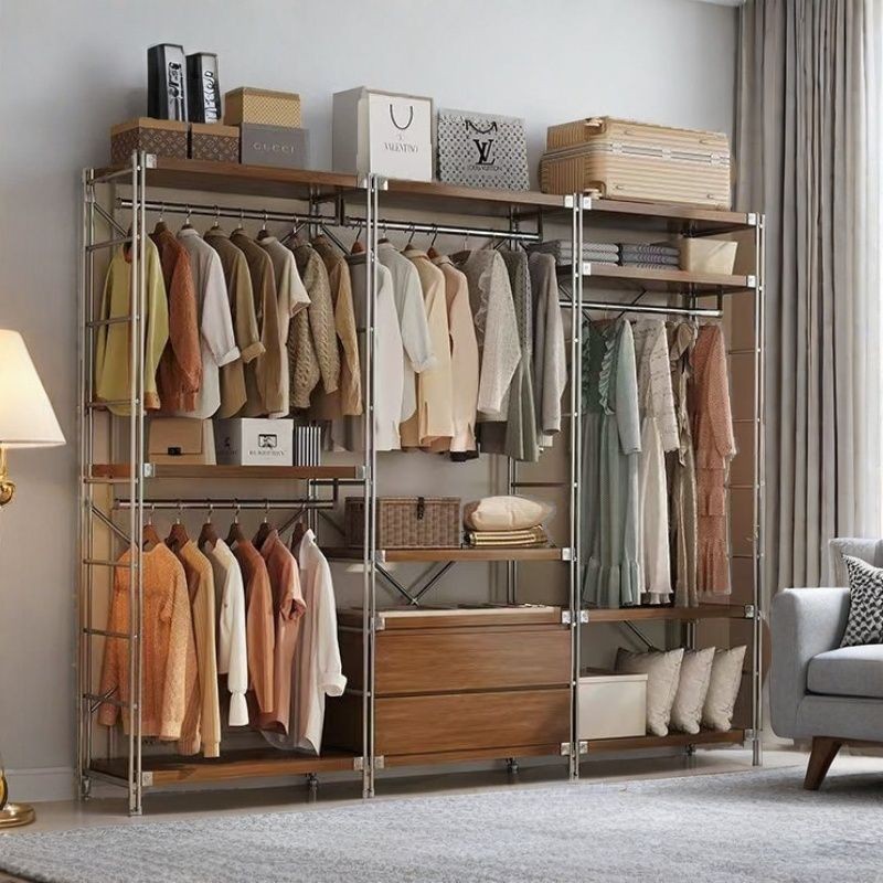 Open Wardrobe Hanger Hanger Japanese Bedroom Floor Coat Rack Walk-in ...