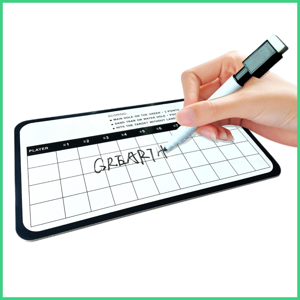 Golf Whiteboard Erasable Golf Scorecard Double Sided Erasable ...
