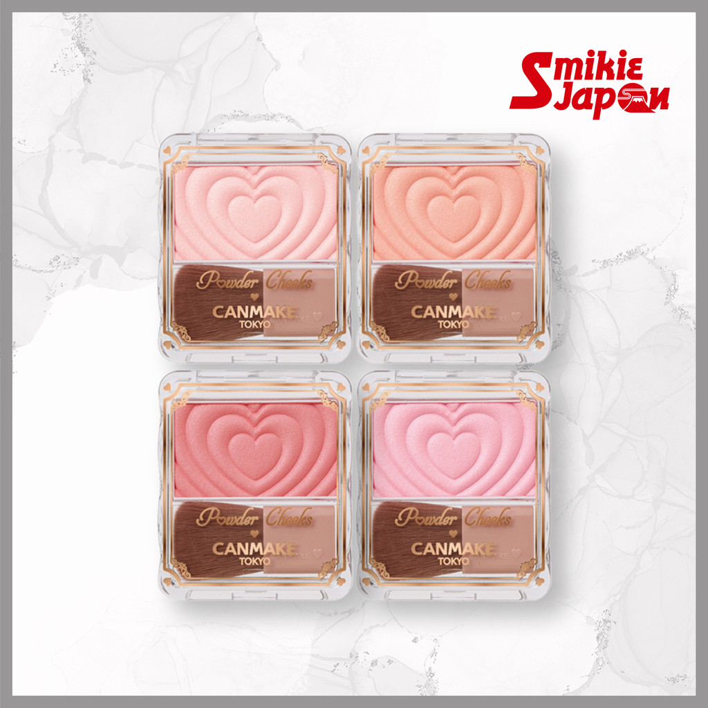 CANMAKE Powder Cheeks - Powerful Pink, Little Shy Pink, Cheerful Peach, Clever Beige - Direct ...