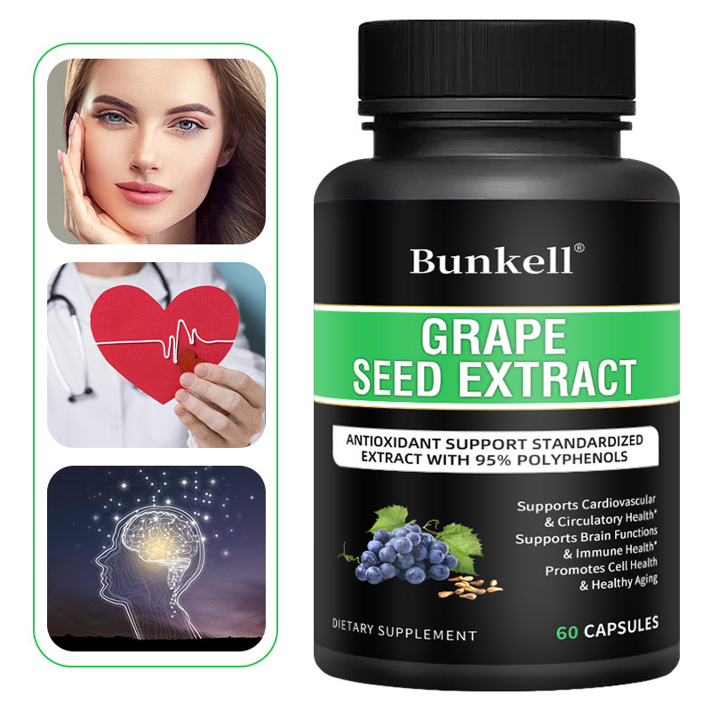 Grape Seed Extract Supplement, 500mg, supports brain memory health ...