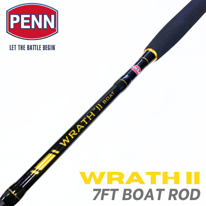 24"Penn Wrath II 7ft Spinning Bottom & Trolling Boat Rod (free gift 1pc ...