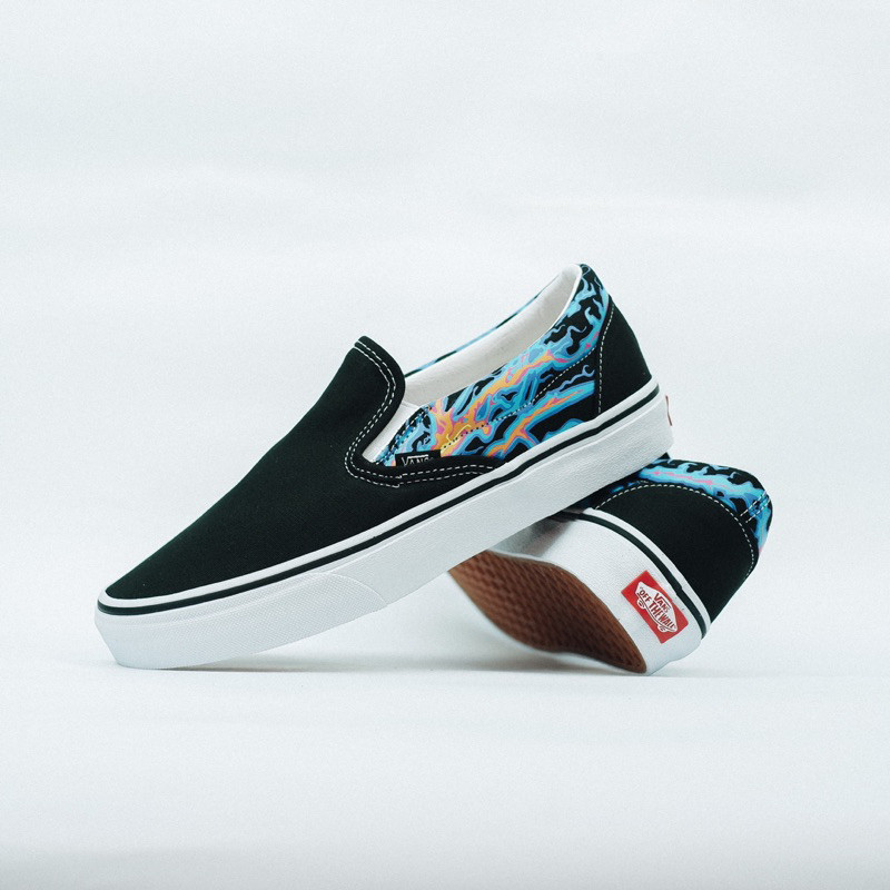 Vans Slip-on Electric Flame 100% Original | Shopee Malaysia