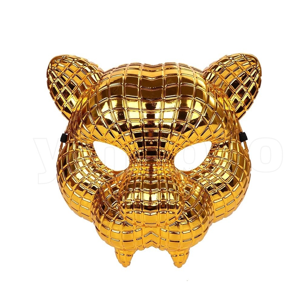 Golden Leopard Masks Half Face Masquerade Masks Animal Cosplay Mask ...