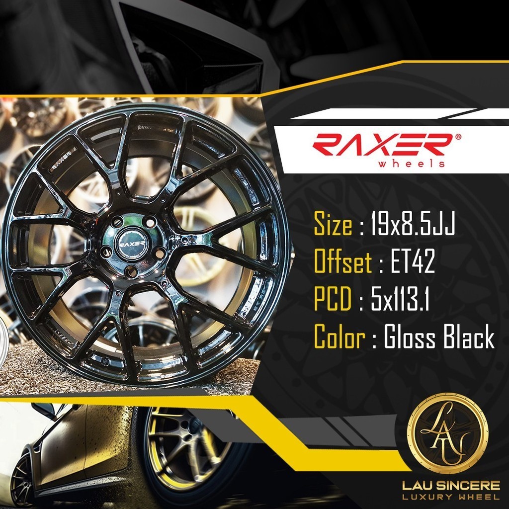 Raxer 19x8.5JJ 5x113.1 Gloss Black | Shopee Malaysia