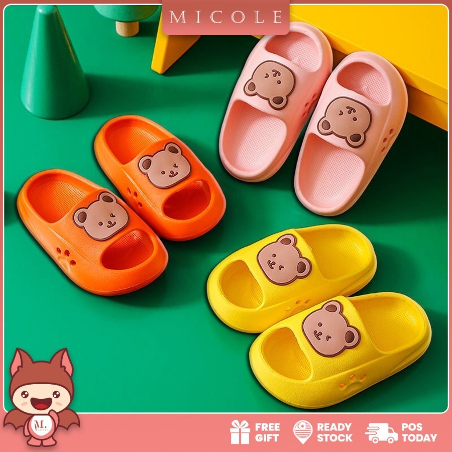 Ready Stock MICOLE S241 Cute Kids Home Slipper Budak Perempuan Selipar ...