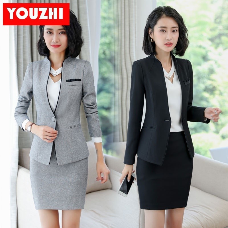 White Collar Long Sleeve Standing Collar Shirt - One Button Black ...