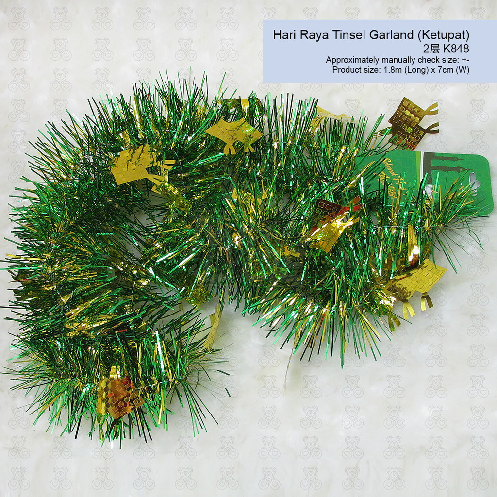 [Ready Stock] Hari Raya (Ketupat, Moon & Star) Tinsel Garland In ...