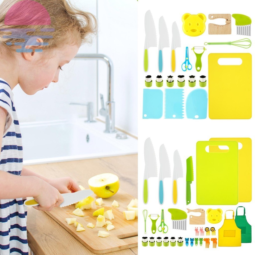 Kids Cooking Set Safe Kids Cutter Set Montessori Kids Kitchen Tools ...