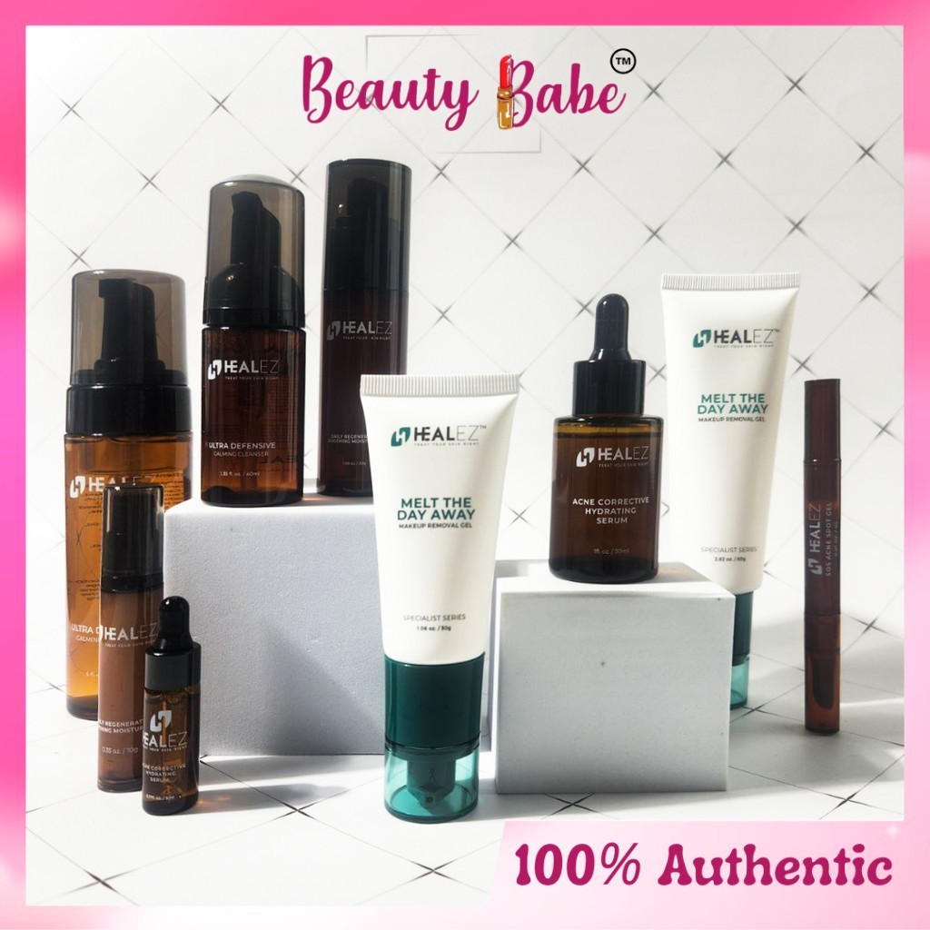 HEALEZ Acne Corrective Hydrating Serum / NEW Calming Cleanser / Daily ...