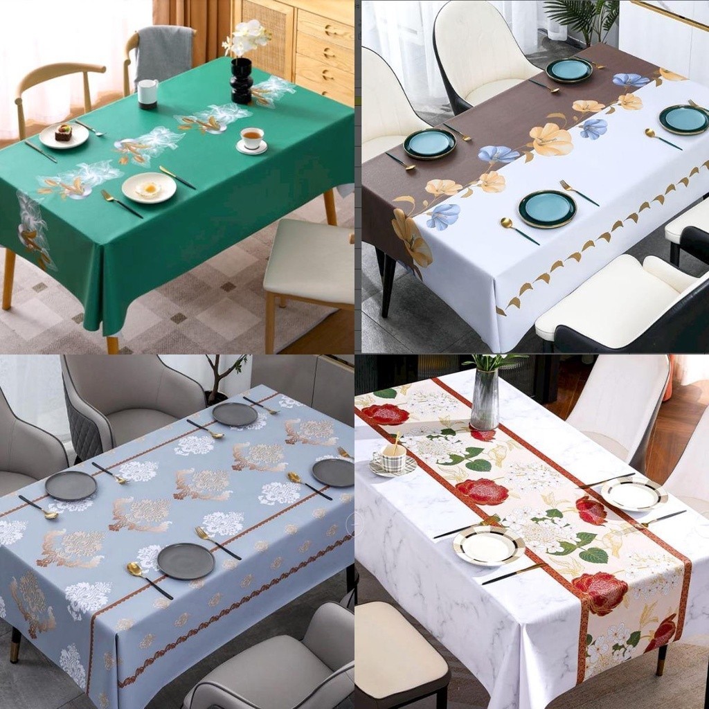 Premium PVC Dining Tablecloth Aesthetic Elegant Tablecloth Per Meter ...