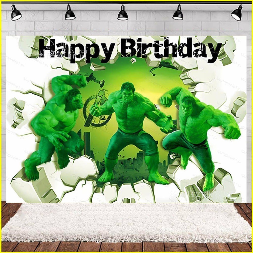 YYDS Hulk Birthday backdrop tapestry party decoration photo photography ...