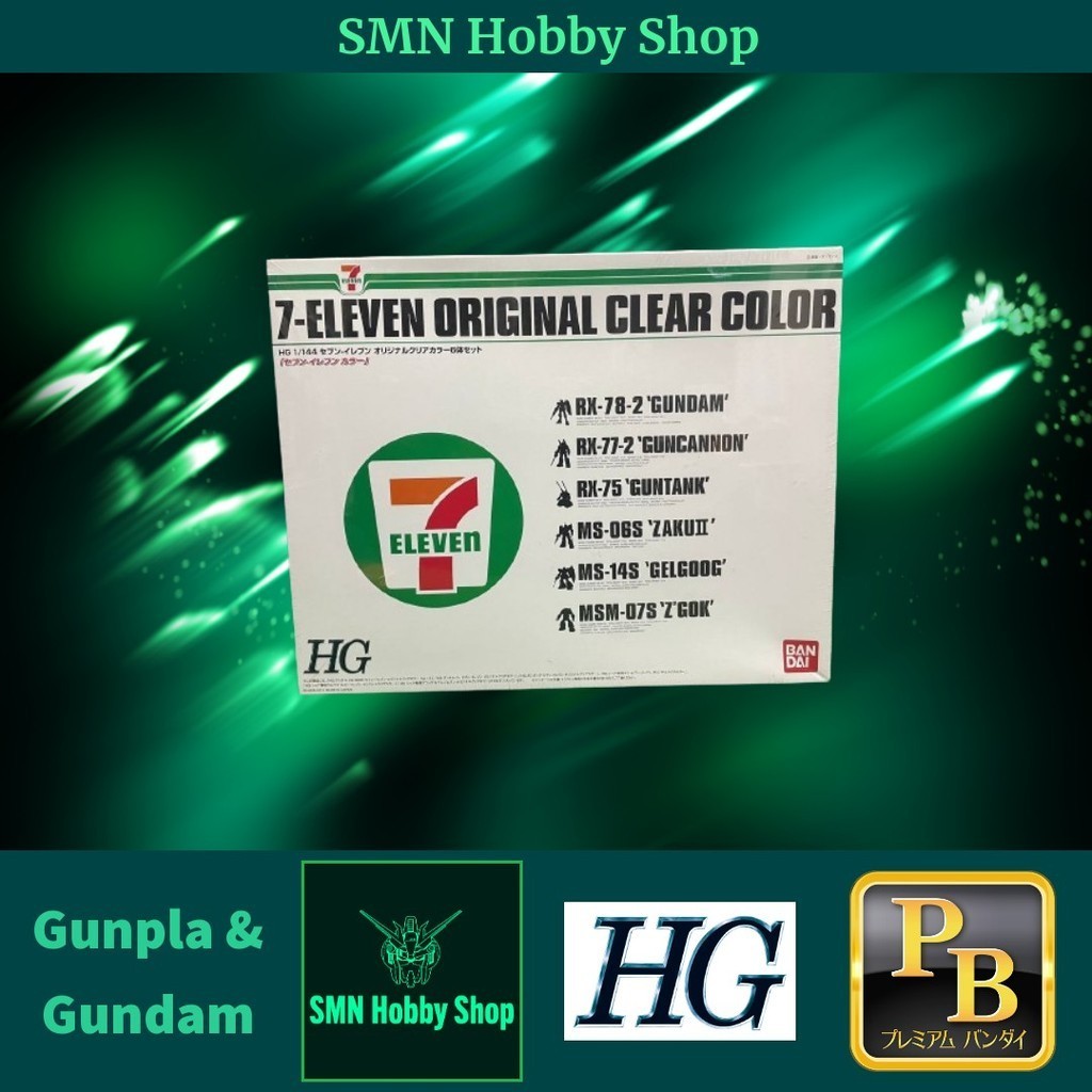 HG 1/144 7-Eleven Original Clear Color Set of 6 Limited Gunpla Gundam ...