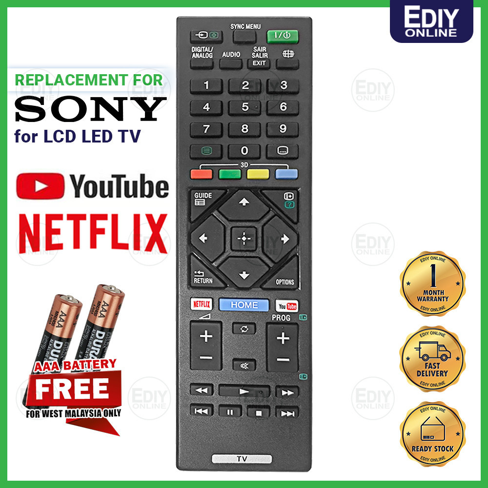 RM-L1185 L1185V Sony Smart TV LCD Plasma Remote Control ALAT KAWALAN ...