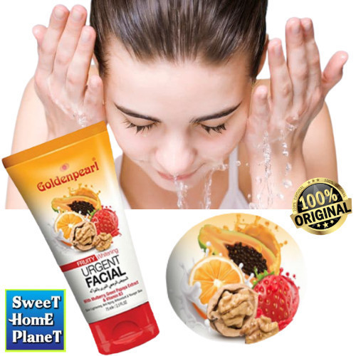 GOLDEN PEARL Whitening Fruity Urgent Face Wash Cleanser 100% ORIGINAL | Shopee Malaysia