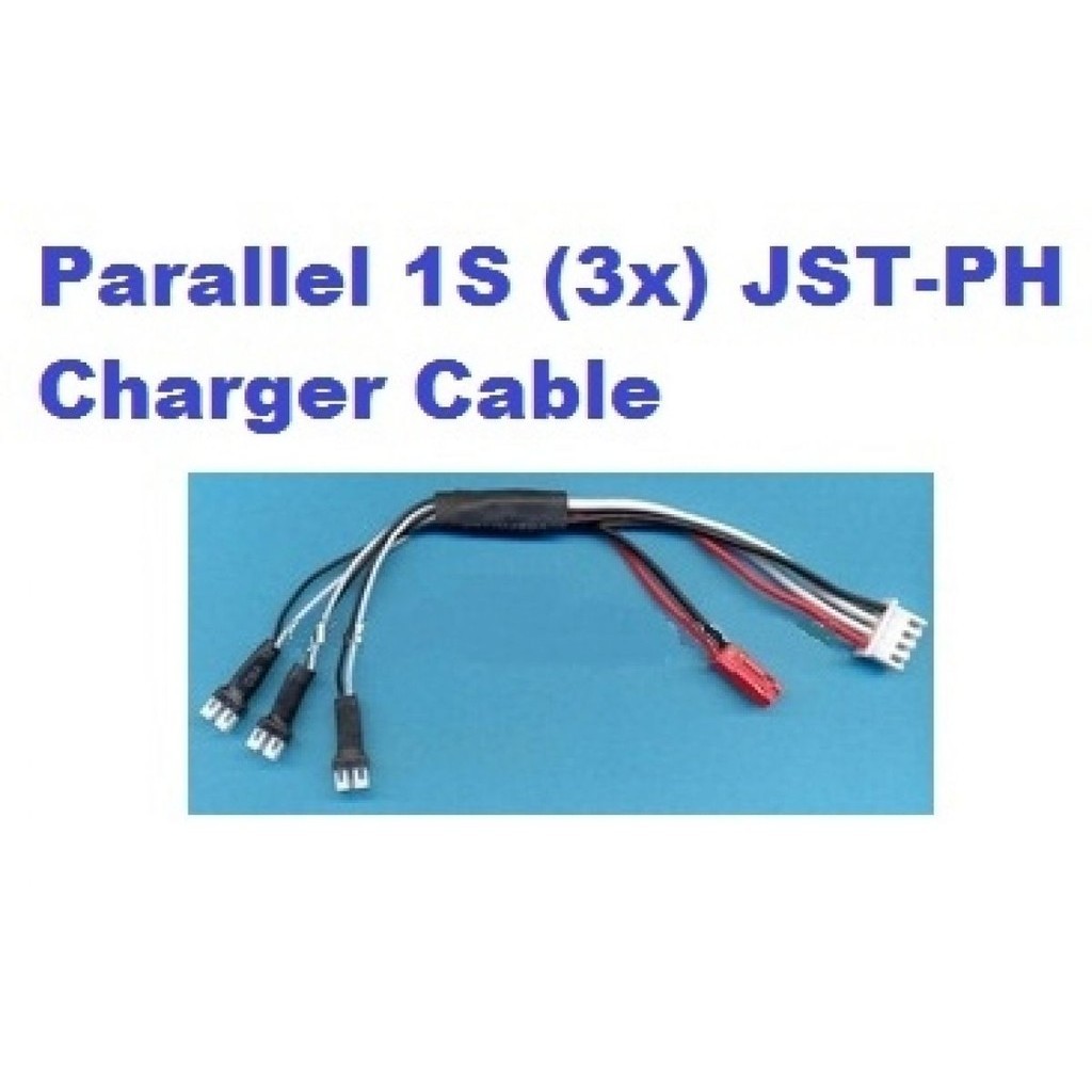 Battery Connector Wires RC Converter Cable Plug Parallel 1S (3x) JST to PH Charge Cable | Shopee ...