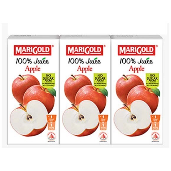 Marigold 100% Juice Apple (200ml x 3) | Shopee Malaysia