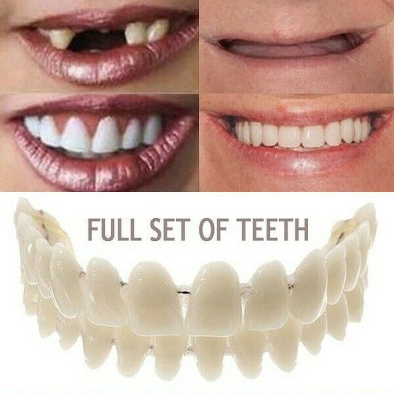 Full Set Upper Lower Shade Dental Synthetic Resin False Fake Teeth ...