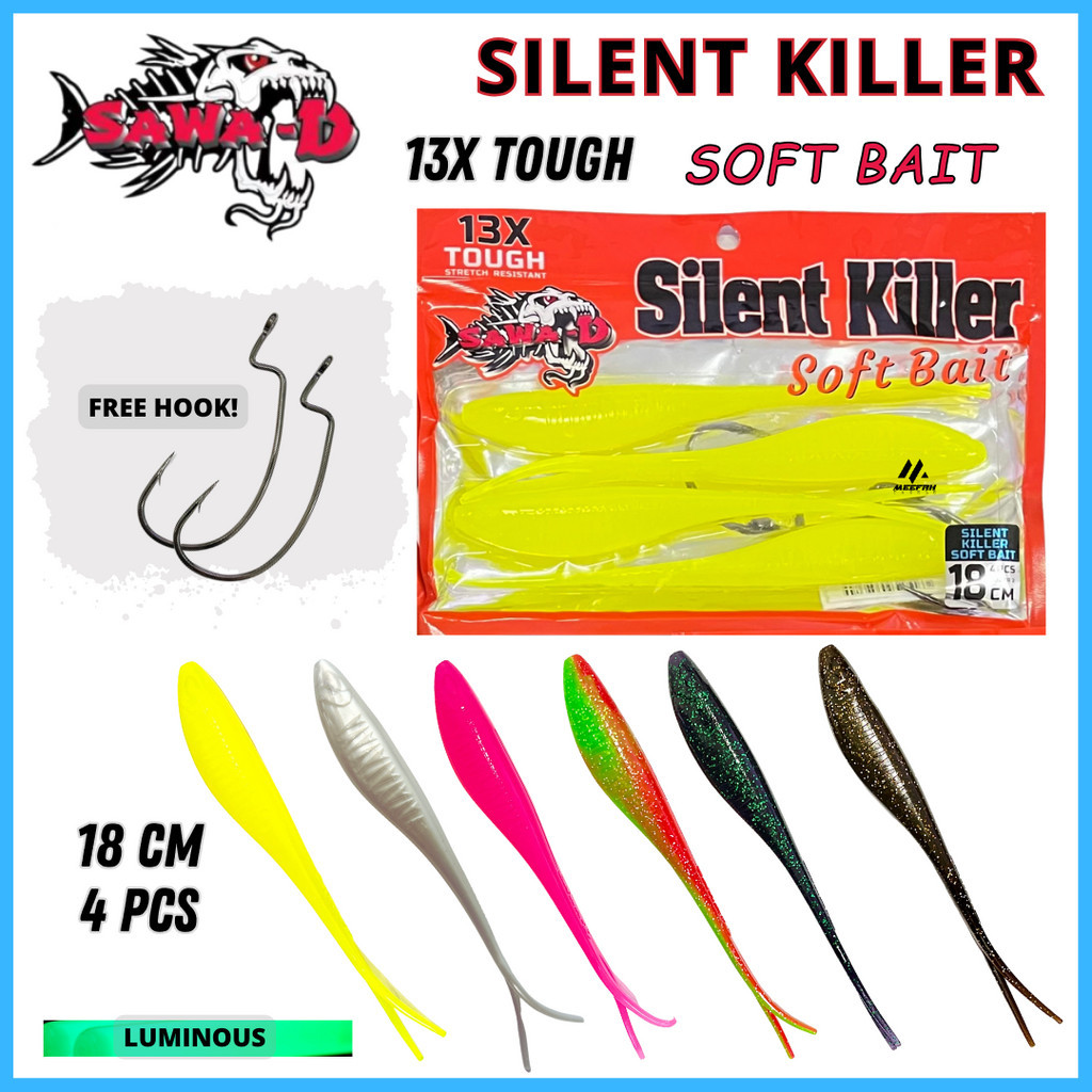 SAWA D - SILENT KILLER SOFT BAIT ( 18CM ) - Fishing Lure Bait Umpan ...
