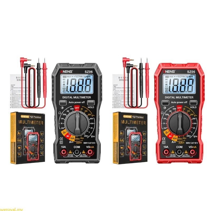 weroyal Multimeter Ammeter Voltage Ohm Tester Meter Diode Buzzer ...