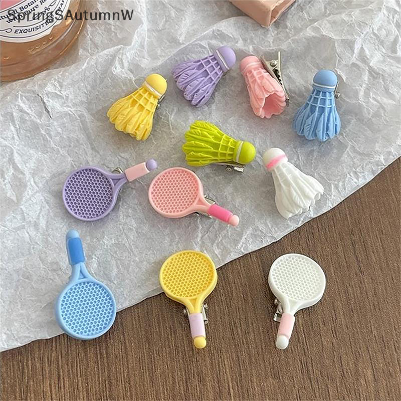 [SpringSAutumnW] A Pair Sports Season Badminton Racket Hair Clips ...