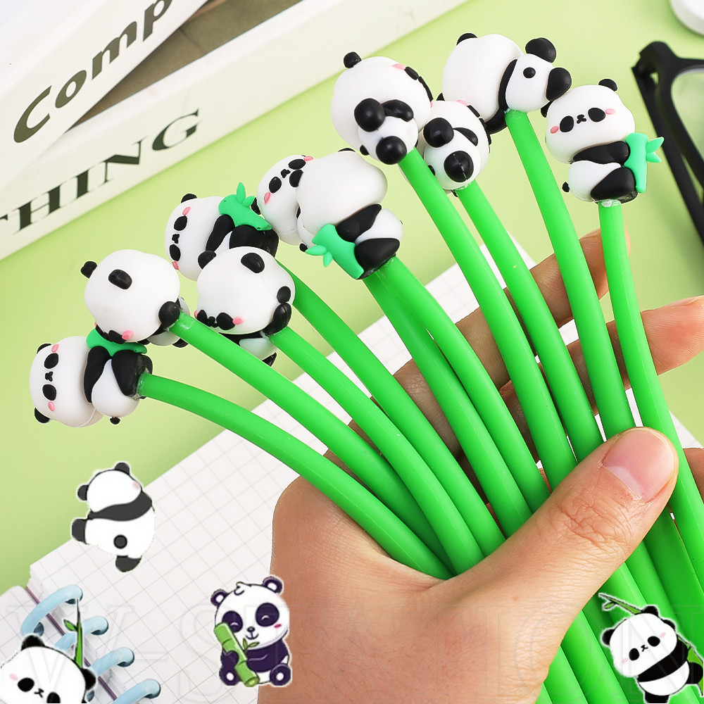 Panda Silicone Gel Pen - Creative, Cartoon, Cute Panda Swinging ...