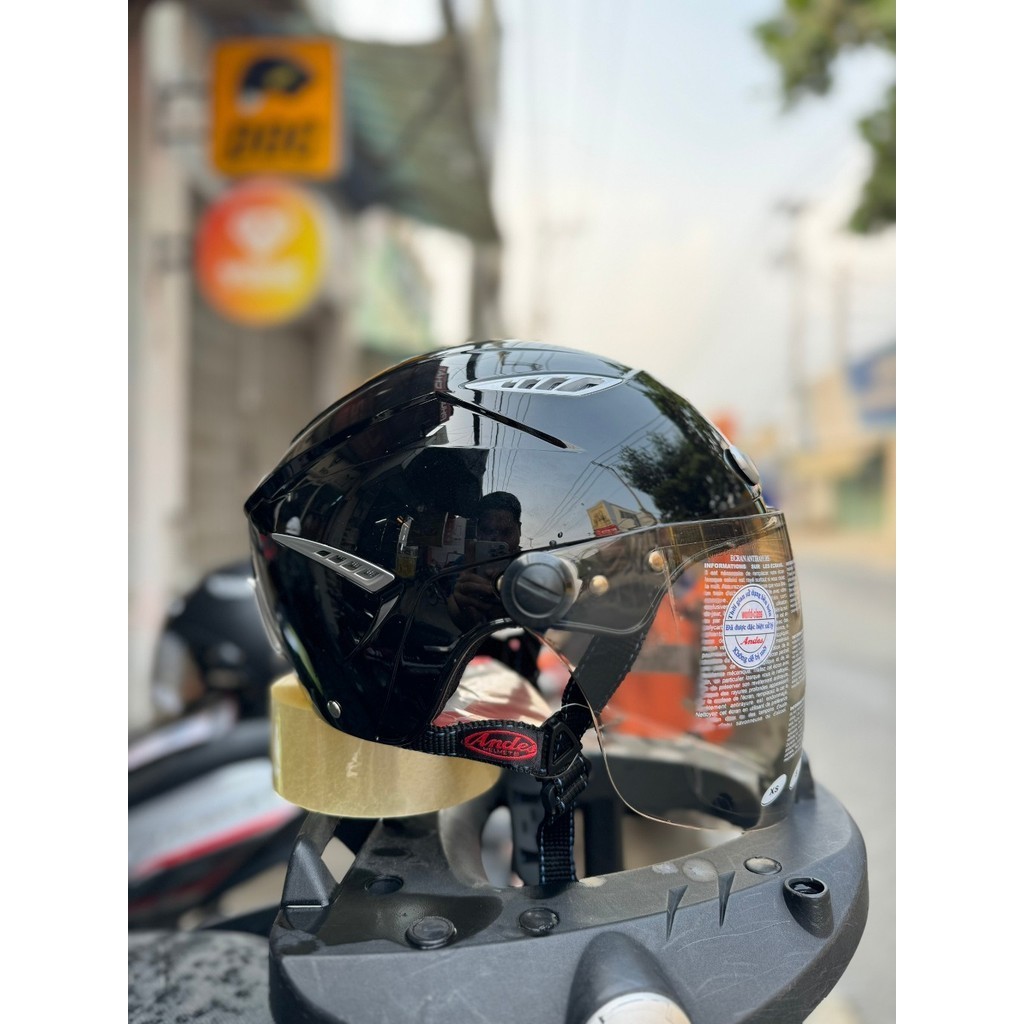 Genuine Andes half-head helmet with glasses - High quality Andes 1/2 ...
