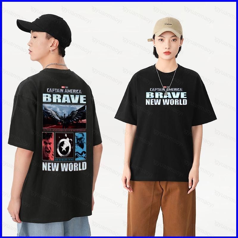 Loye 2025 Captain America 4 Brave New World Red Hulk Marvel summer T-shirt Short Sleeve Top ...