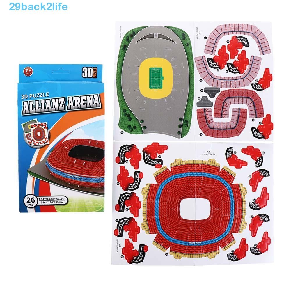 BACK2LIFE Miniature Football Stadiums, DIY Assemble 3D Soccer Stadium ...