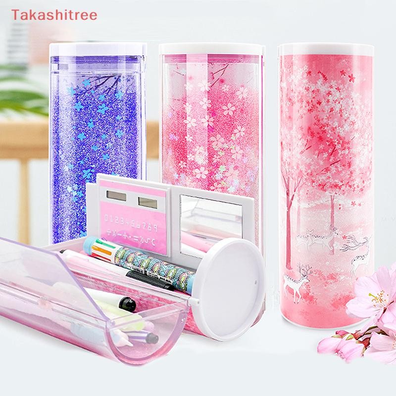 (Takashitree) Pencil Cases Multifunctional Standing Quicksand Pencil ...
