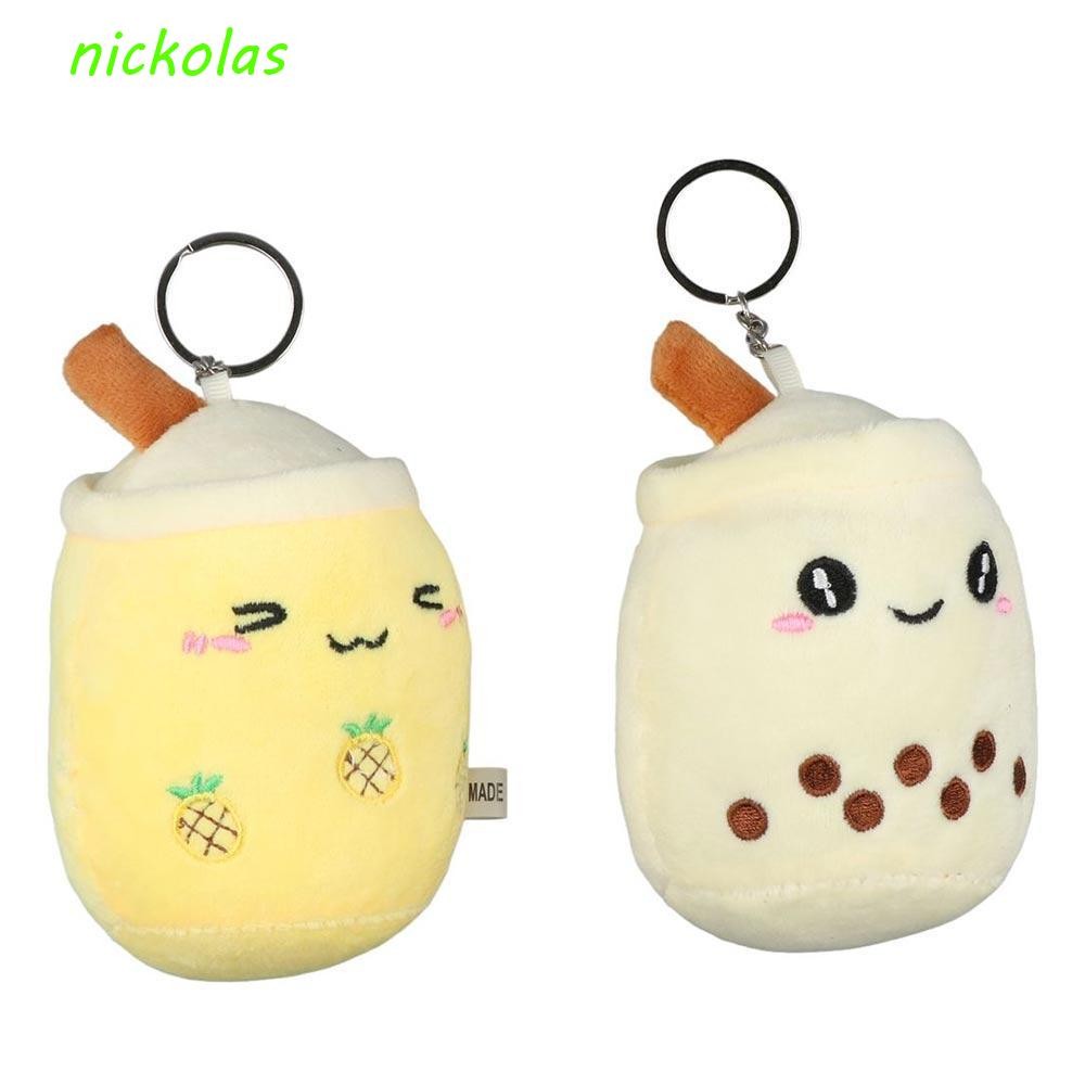 NICKOLAS Bubble Tea Keychain, Plush Doll Stuffed Boba Milk Tea Keyring ...