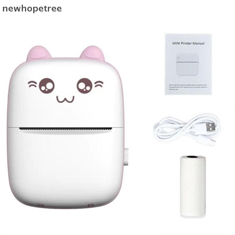 Ntmy Mini Portable Thermal Printer Cat Shapes Lightweight Wireless ...