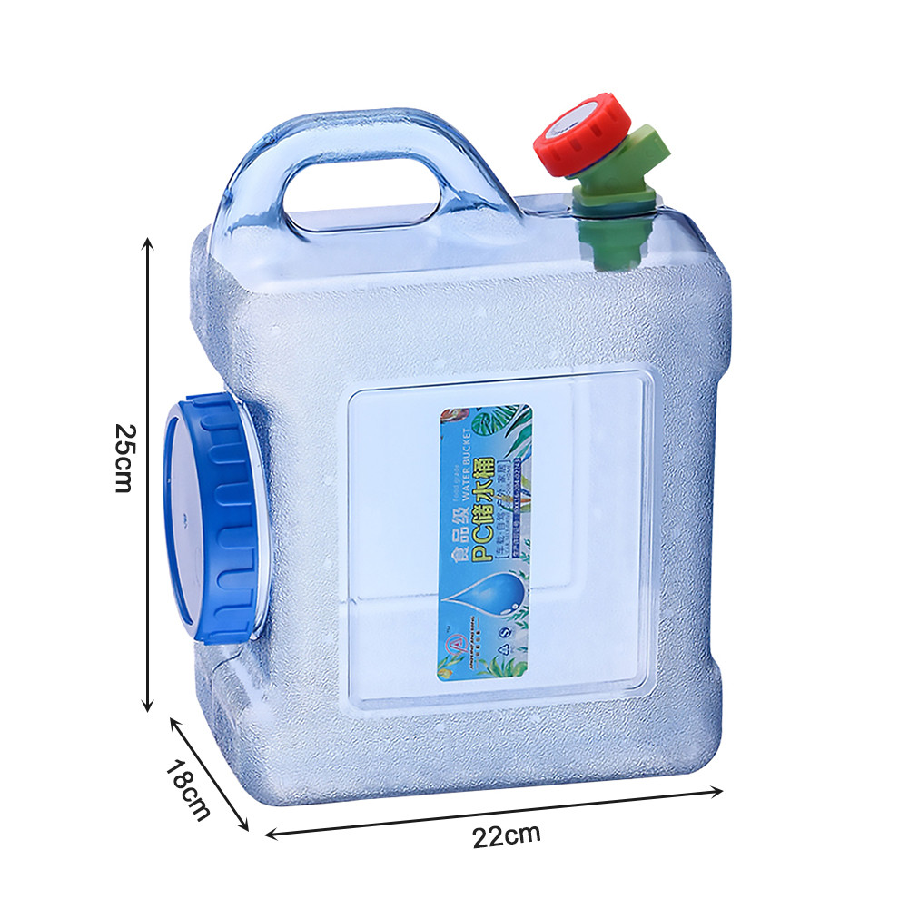 8L Water Container with Faucet Water Carrier Canister Tank Container ...