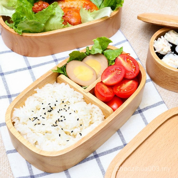 Japanese-style Wooden Lunch Box Lunch Box Lunch Box Sushi Box ...