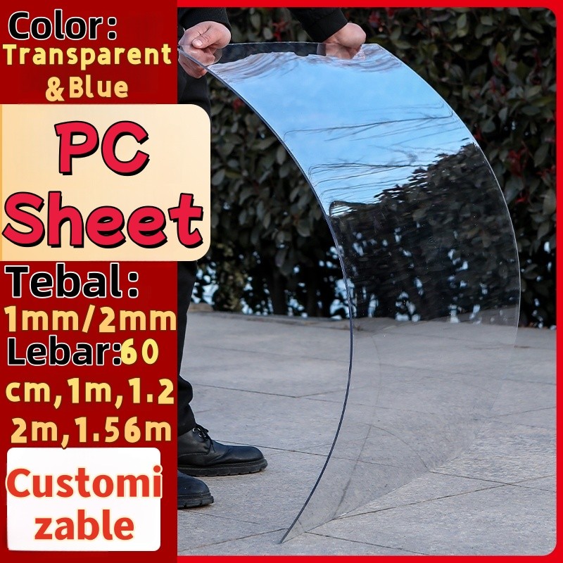 PC FLAT TRANSPARENT ROOF / ATAP CERAH LUTSINAR RATA 1mm POLYCARBONATE ...