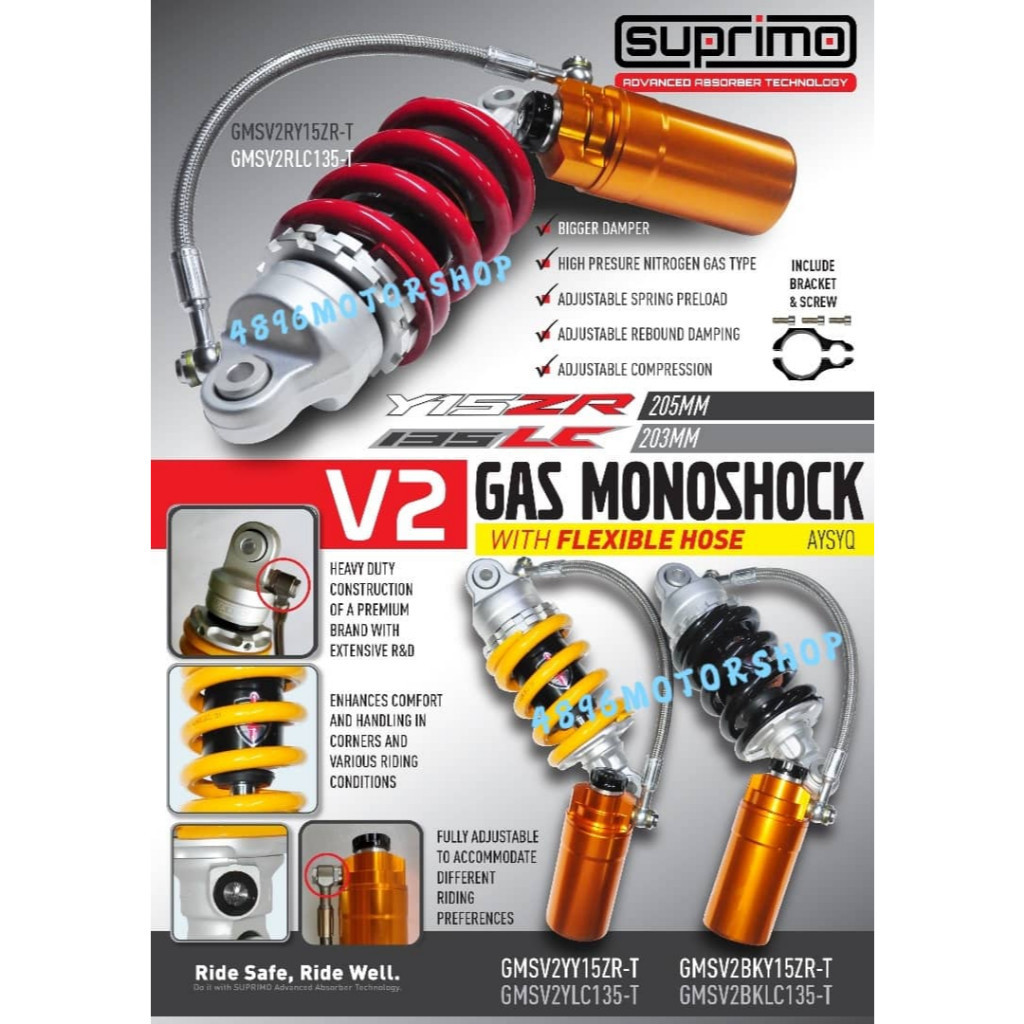 100% ORIGINAL SUPRIMO Y15 Y16 LC135 V1-V8 RS150 RSX ADJUSTABLE ...