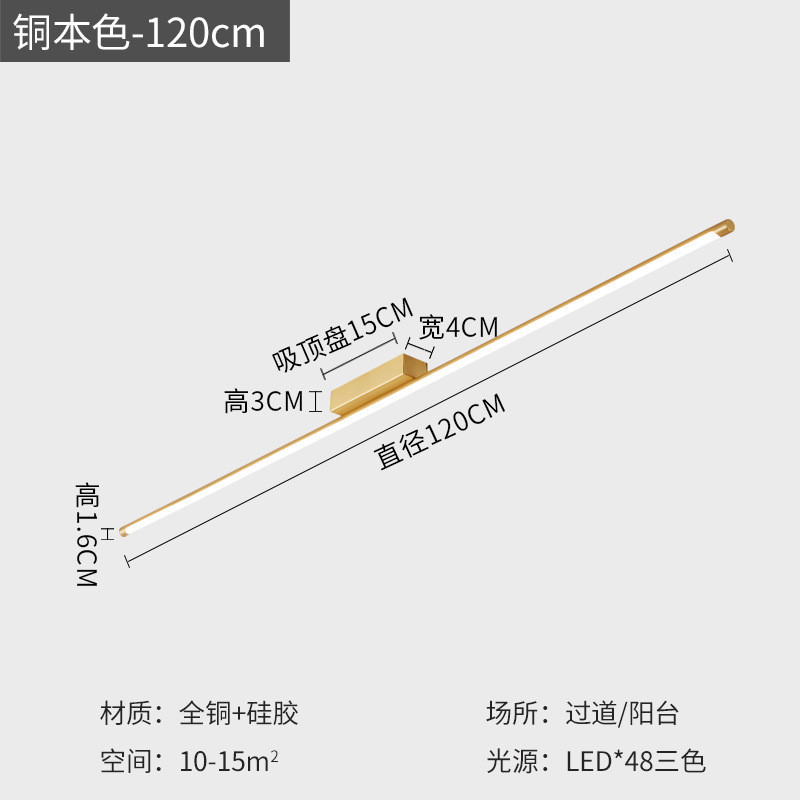 Ruang Tamu Minimalis Moden Lampu Loyang LED Mewah Jalur Panjang Lampu ...