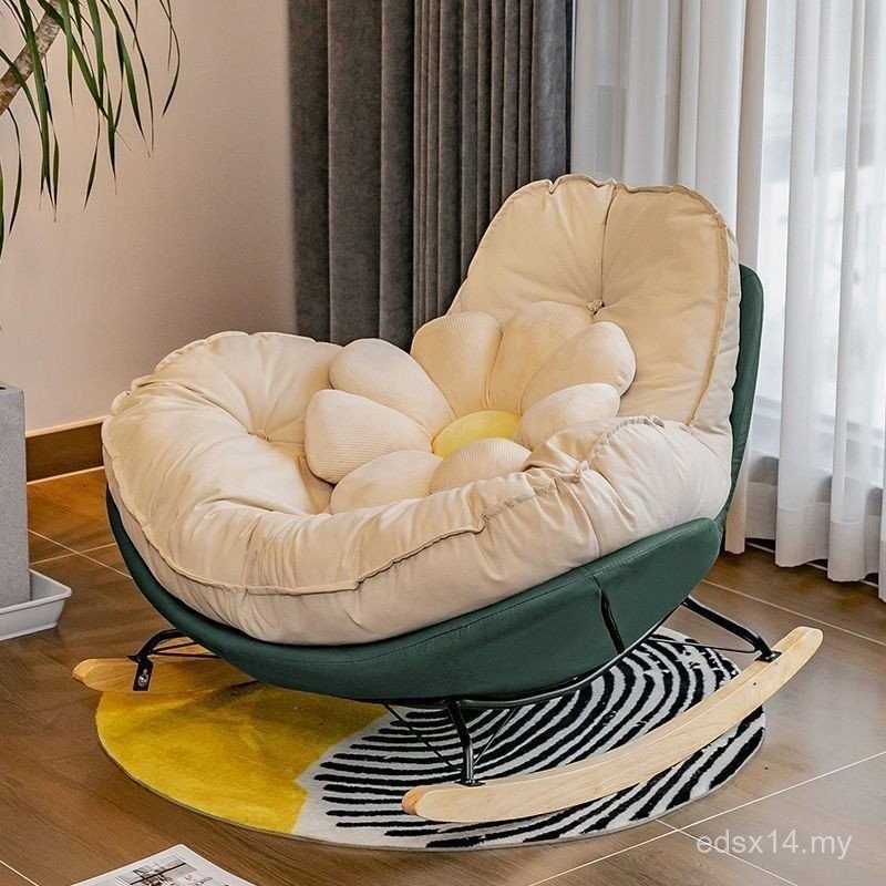 Nordic Style Single Rocking Chair Lazy Sofa Balcony Living Room Bedroom ...