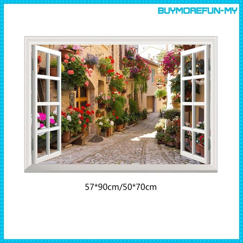 [BuymorefunMY] Fake Stickers Faux Wall Decal Art Wall Sticker False ...