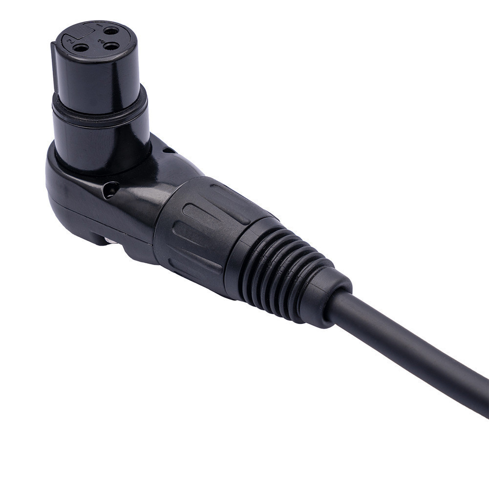 90 Degree XLR Female To Straight XLR Male 3-Pin Adapter Cable Elbow XLR ...