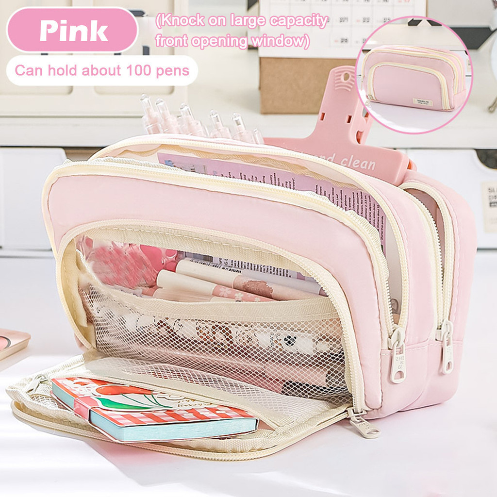 New Ultra Large Capacity Pencil Case Simple Stationery Box Minimalist ...