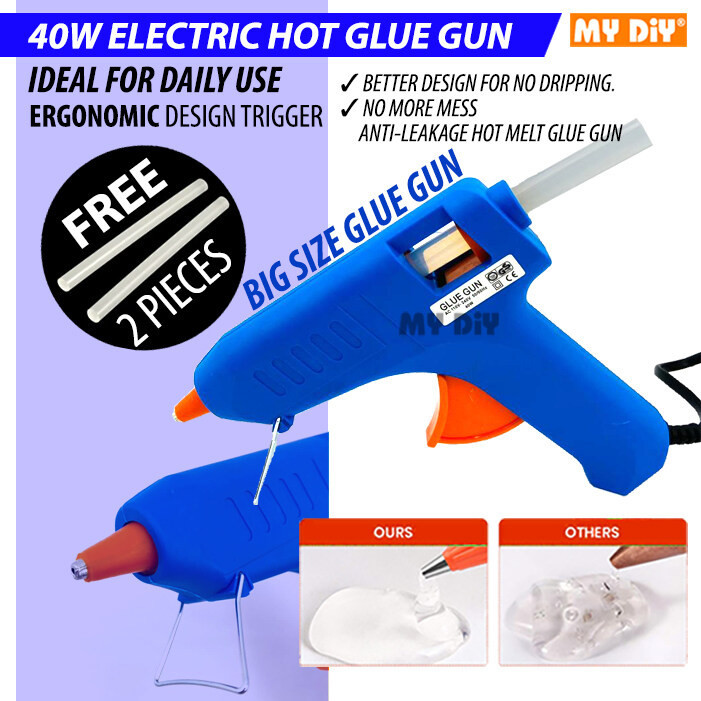 Electric Big Hot Melt Glue Gun 40W Glue Gun Hot Melt Glue Stick / Alat ...