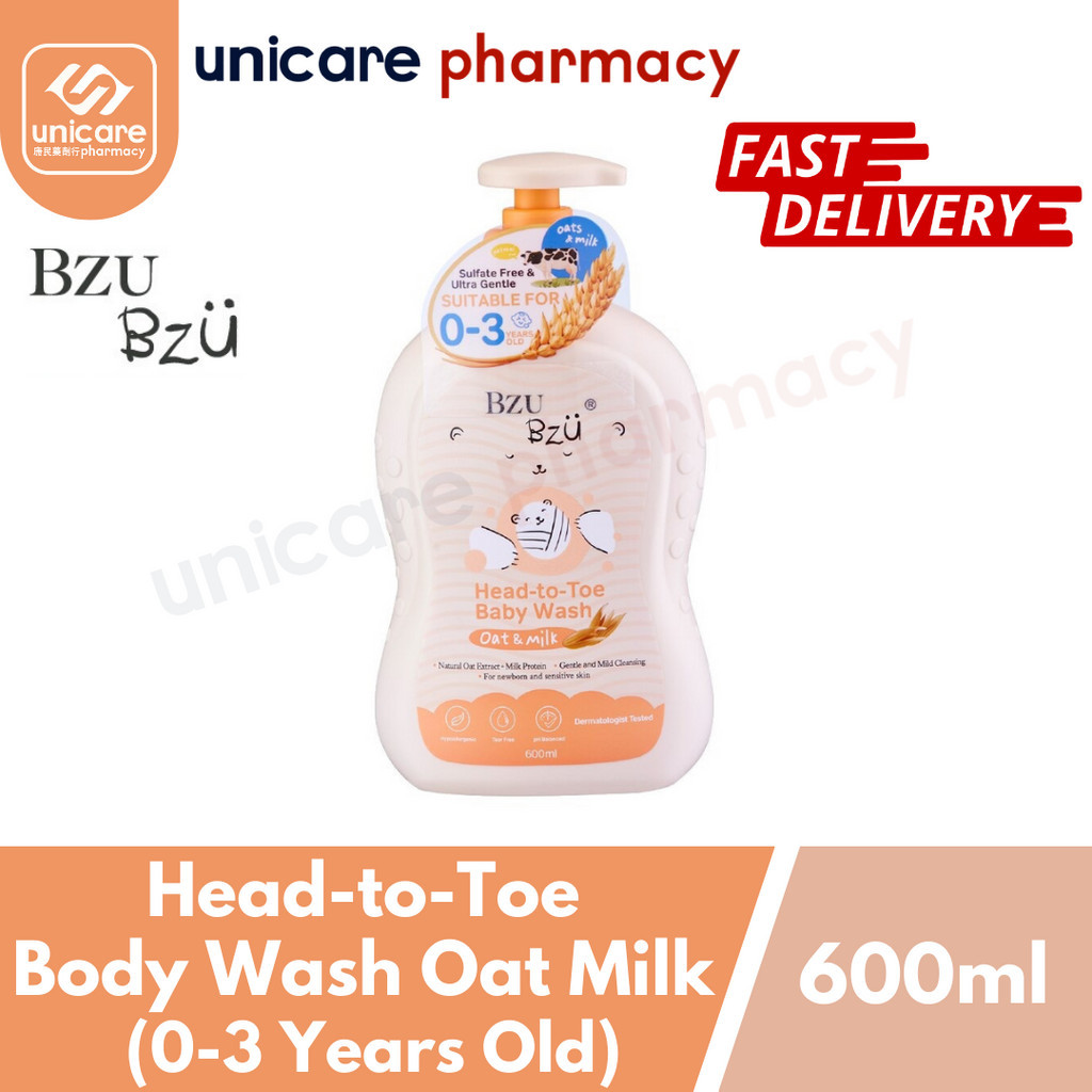 BZU BZU Head-to-Toe Baby Wash 600ml - Oat Milk | Shopee Malaysia