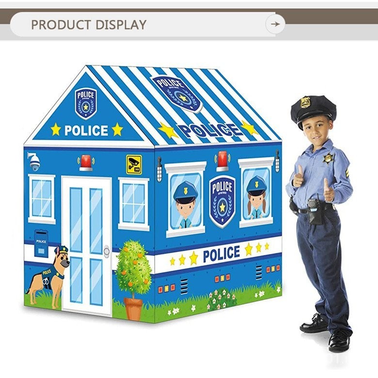 24 小时发货Indoor outdoor playhouse easy set up child tent foldable police ...