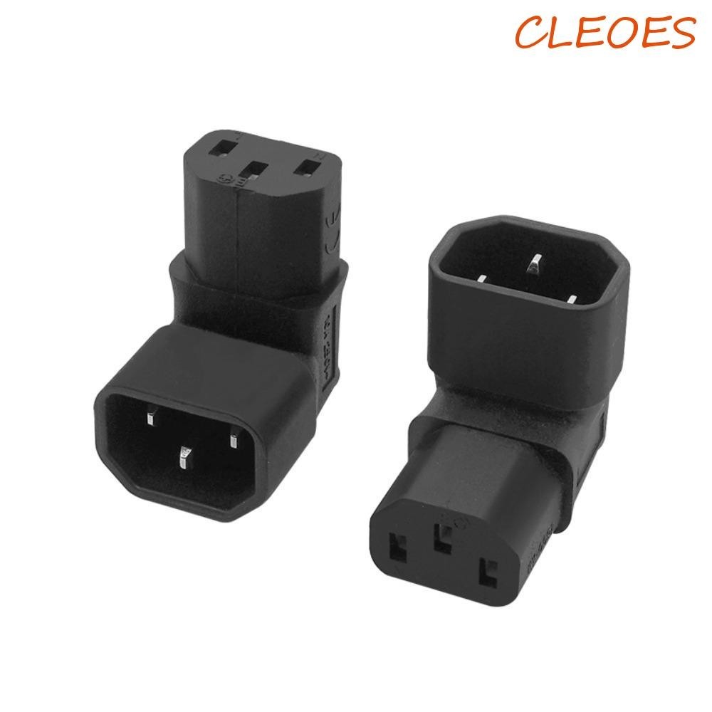 CLEOES Power Adapter C14-C13 C14 Male 10A 3Pin Corner Plug Conversion ...