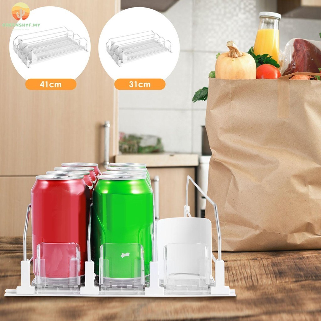 Drinks Organizer for Fridge Self-Sliding Soda Can Dispenser Adjustable ...