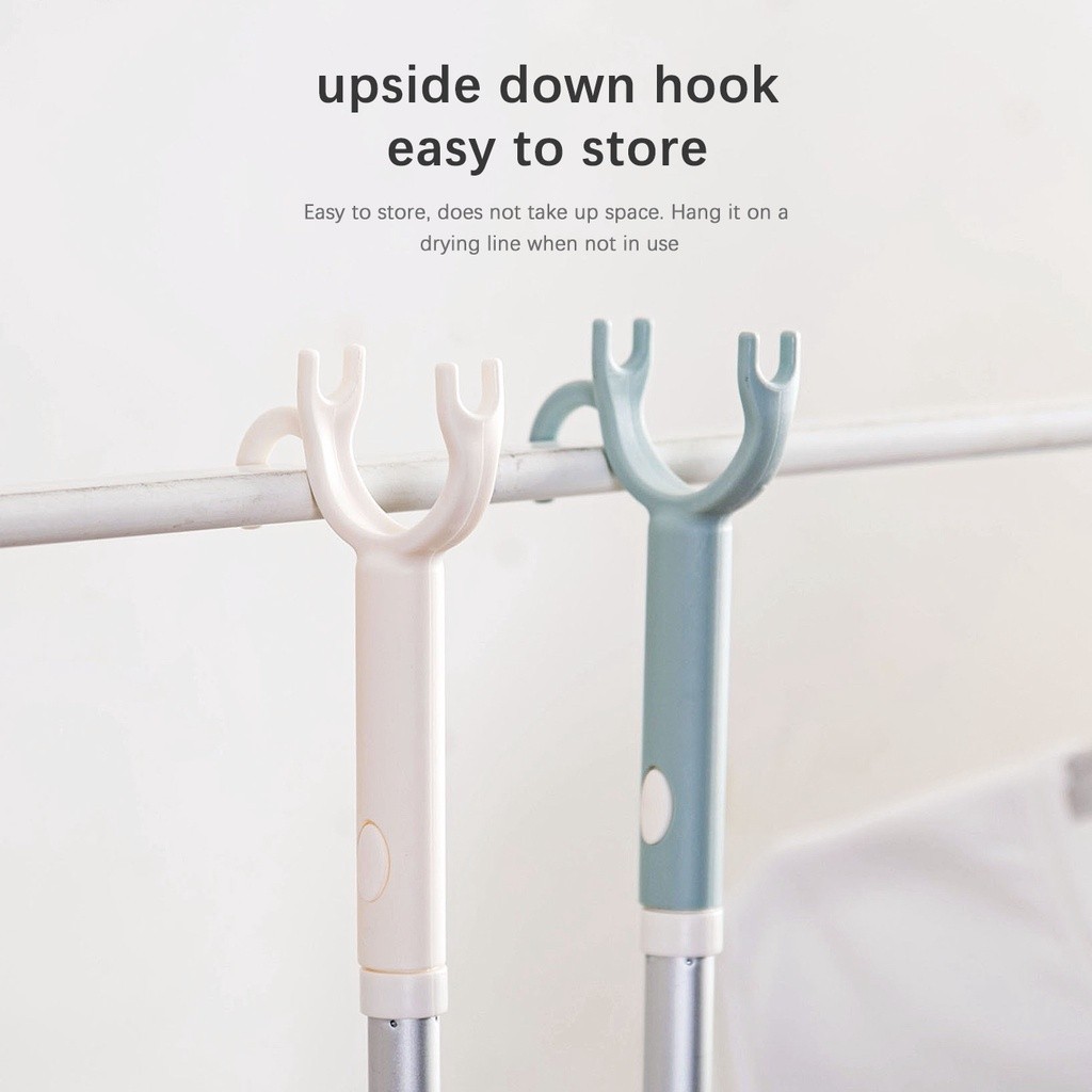 Stainless Steel Telescopic Clothes Fork Balcony Pole Garpu Gantung Baju ...